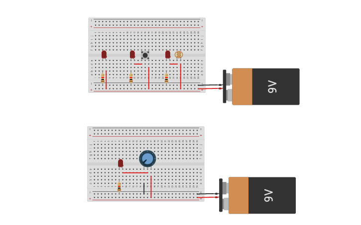 Circuit design circuitos simples SIN arduino - Tinkercad