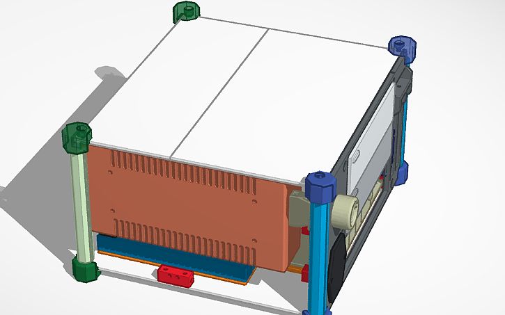 3D design mini ATX case with DVD PSU - Tinkercad
