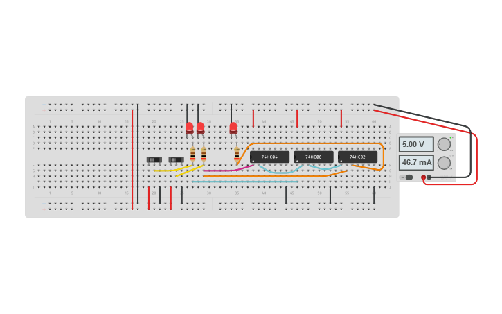 Circuit design Logic gates - Tinkercad