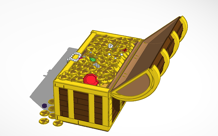 3D design Treasure Chest - Tinkercad