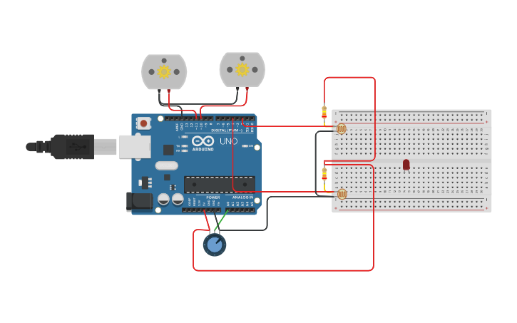 Circuit design Carrinho - Tinkercad