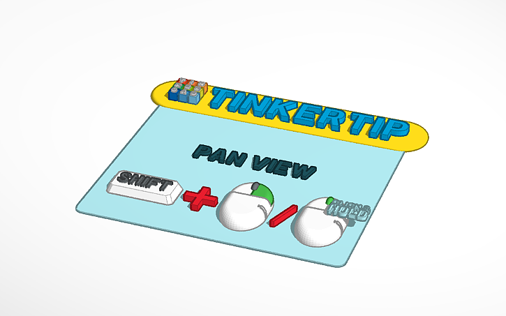 3d Design Tinkertip Pan View Tinkercad