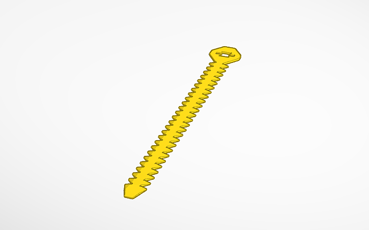 3d Design Strong Reusable Zip Tie Tinkercad