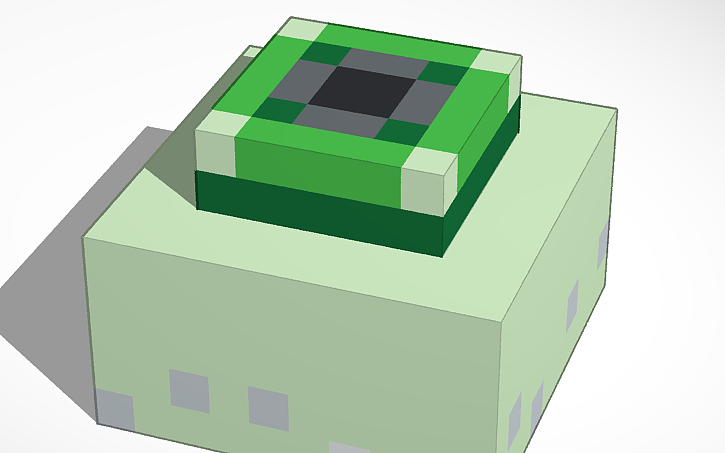 3D design Minecraft end portal frame - Tinkercad