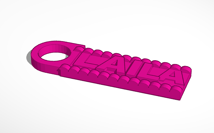 3D design lailas key ring | Tinkercad