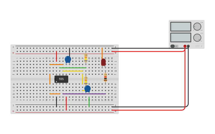 Circuit design 555 Timer Circuit - Tinkercad