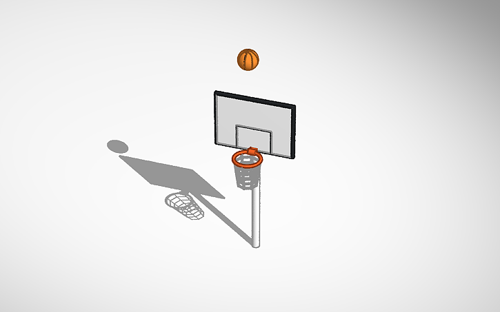 3D design Basketball Basket - Sim Lab - Tinkercad