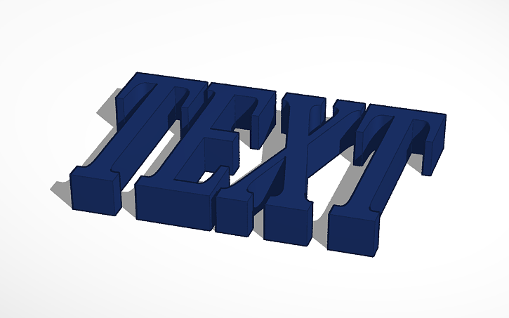 3D design text - Tinkercad