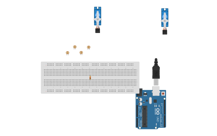Circuit design Solar tracker - Tinkercad