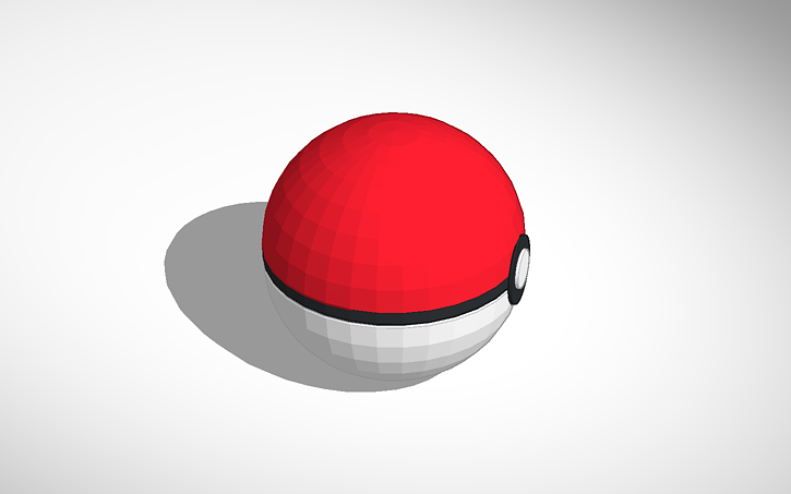 3D design Fossta's pokemon ball | Tinkercad
