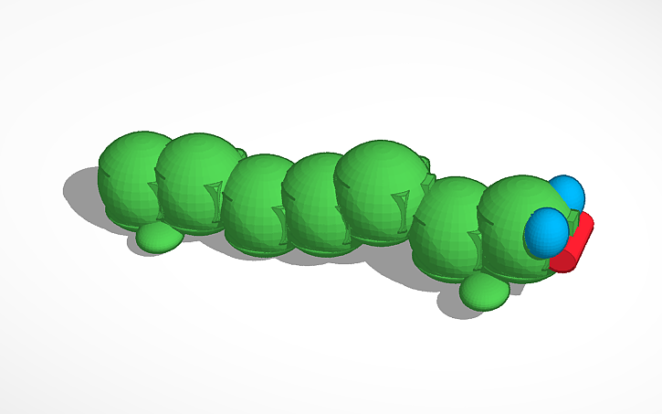 3D design caterpillar - Tinkercad