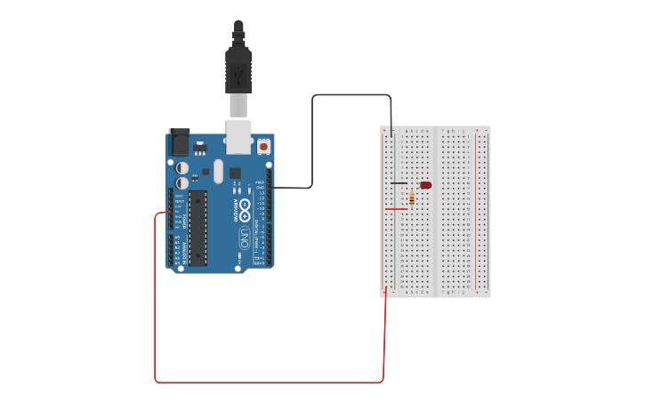 Circuit design simple circuit - Tinkercad