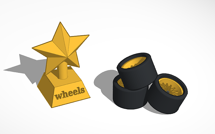 3D design Wheels for modified cars size 20 x 20 - Tinkercad