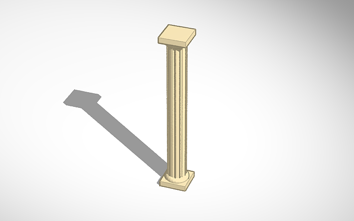 3D design Roman Column - Tinkercad