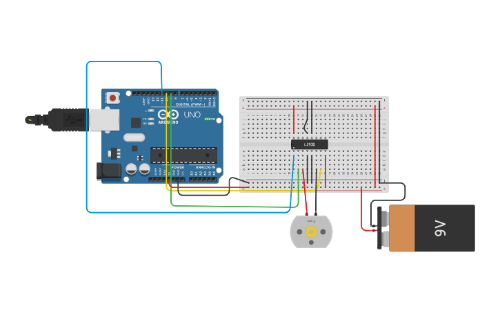 Circuit design Coding, PWM, and DC Motors - Tinkercad