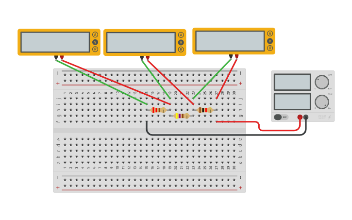Circuit design Resistors in Series | Tinkercad