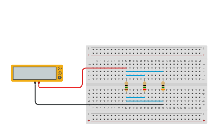 Circuit design Lab 2A Parallel Circuit (Resistance) - Tinkercad