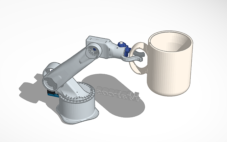 3D design brazo robotico - Tinkercad