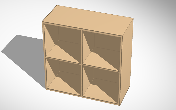 3D design bookcase - Tinkercad