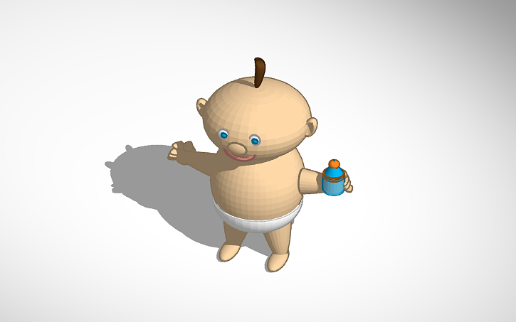 3D design baby body - Tinkercad