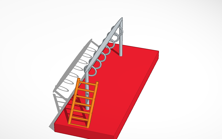 3D design monkey bars 011 - Tinkercad