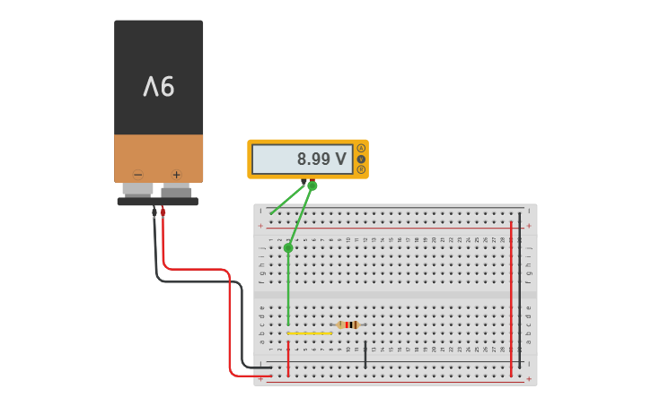 Circuit design 3 - Voltage, Current, and Multimeters | Tinkercad