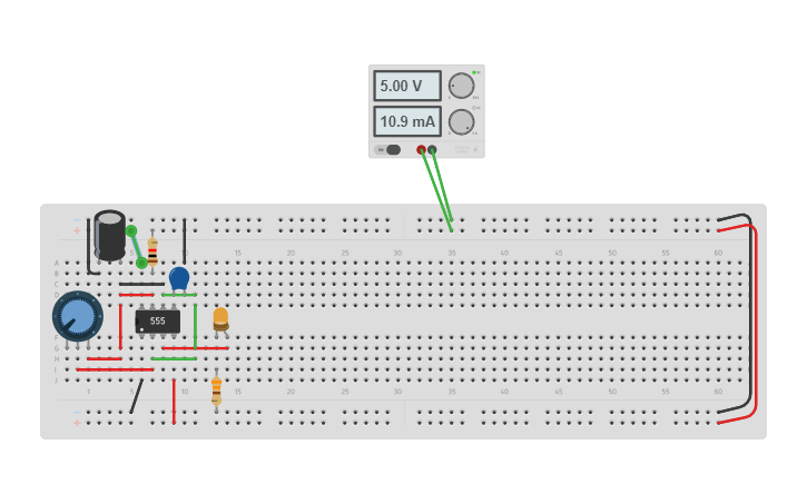 Circuit Design Timer 555 Tinkercad