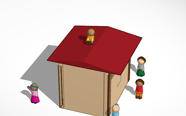 3D design House with children | Tinkercad