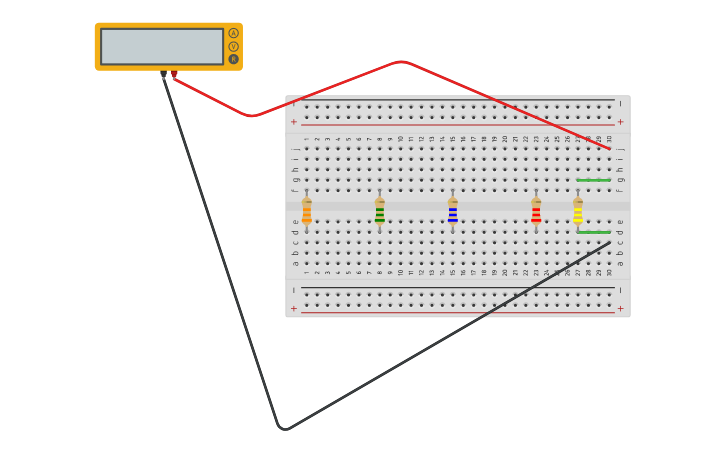 Circuit design Resistor Value - Tinkercad