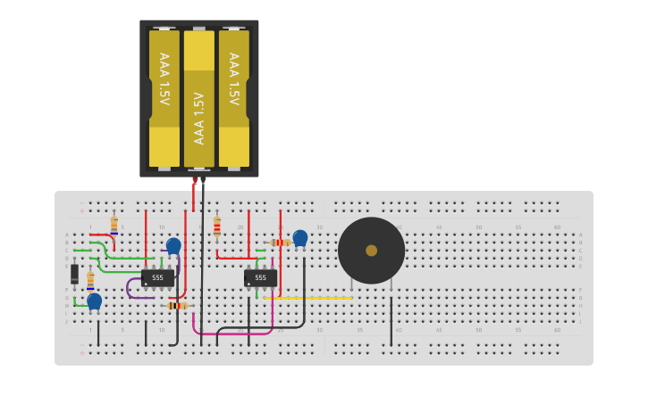 Circuit Design Police Siren Tinkercad