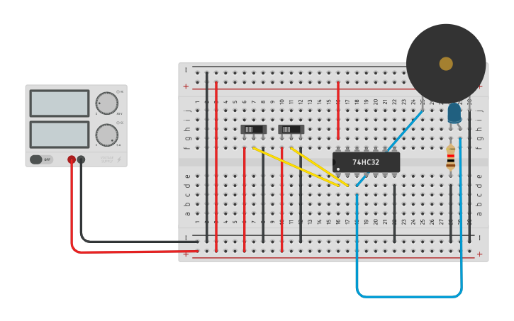 Circuit design DOOR BELL | Tinkercad