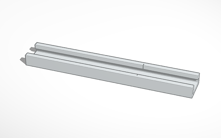 3D design T-Slot Rail 19Cm - Tinkercad