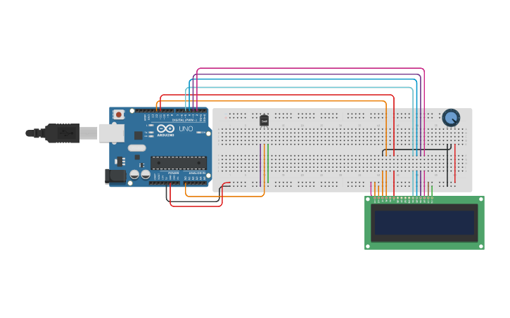 Circuit design LM35 İle Sıcaklık Kontrolü - Tinkercad