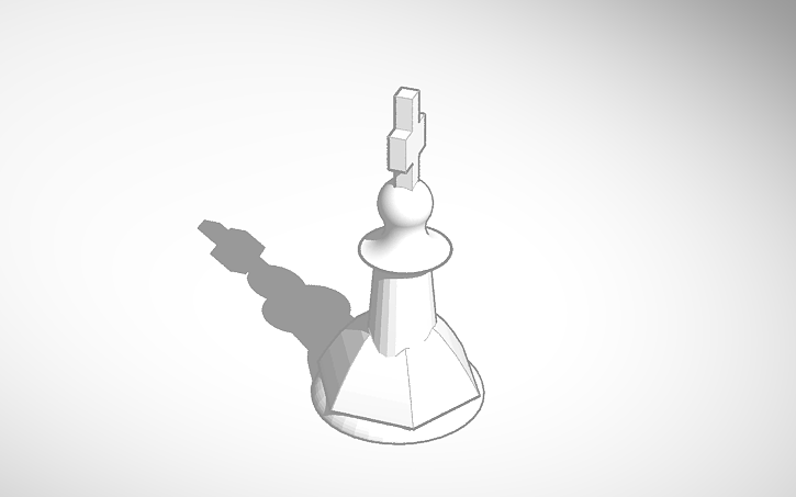 3D design King chess piece - Tinkercad