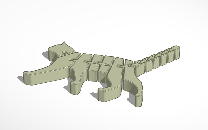 3D design Gato flexible - Tinkercad