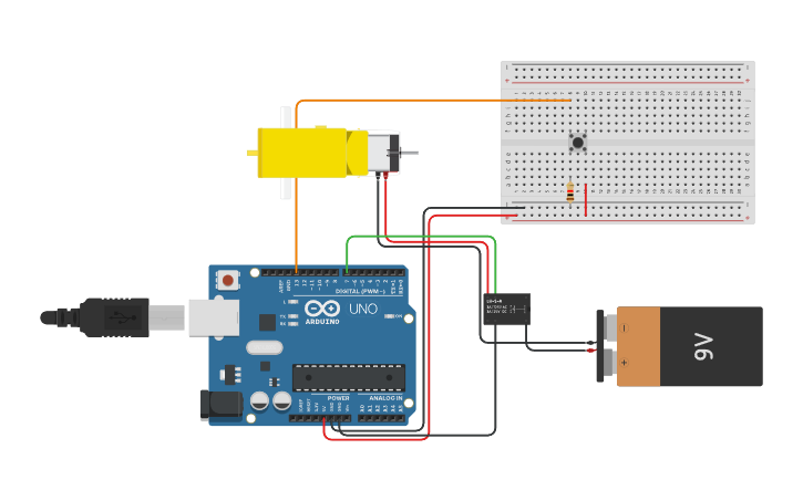 Circuit design Motor - Tinkercad