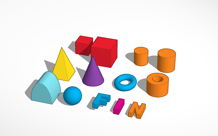3D design Practica 1 Figuras Geometricas | Tinkercad