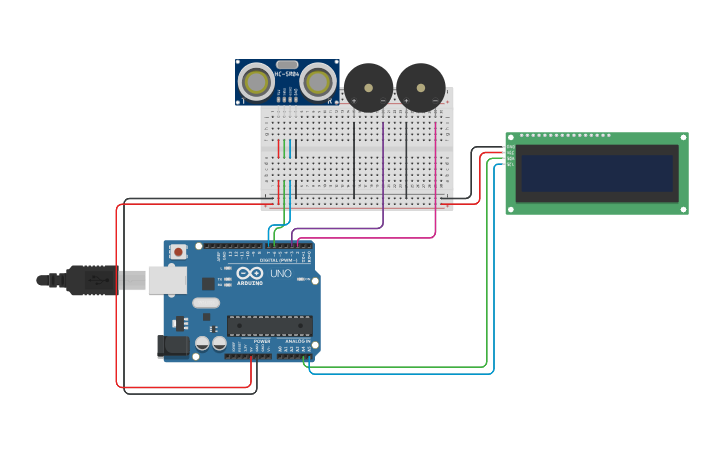 Circuit design Sensor Buzzer - Tinkercad