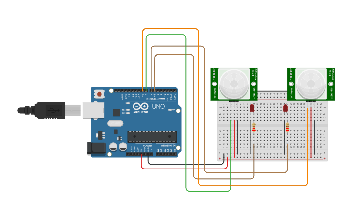 Circuit design Smart Home - Tinkercad