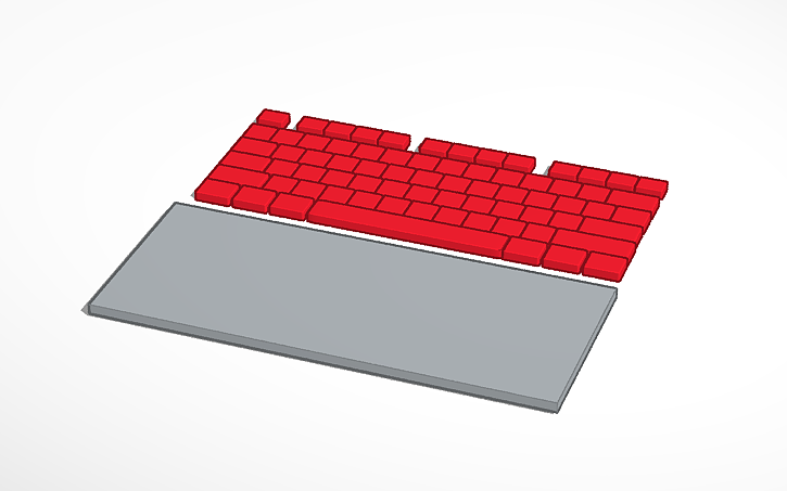 3D design Mini Keyboard - Tinkercad