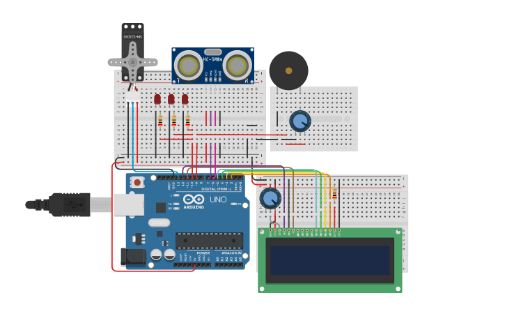 Circuit design Auto Brake5 - Tinkercad