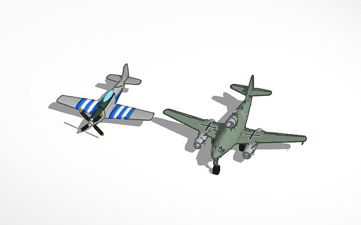 3D design P51 VS ME 262 | Tinkercad 3D design P51 VS ME 262 | Tinkercad
