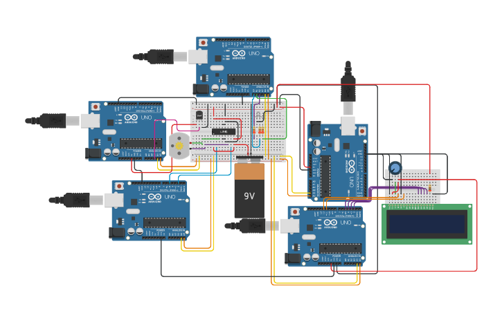 Circuit design I2C Assignment - Task ADVANCED - Tinkercad