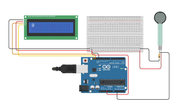 Circuit Design Force Sensor Tinkercad