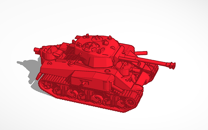 3D design M4A7E12 Sherman Heavy Tank | Tinkercad