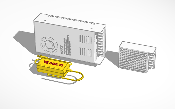 3D design PSU mockups - Tinkercad
