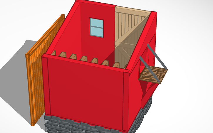 3D design pigeon loft - Tinkercad
