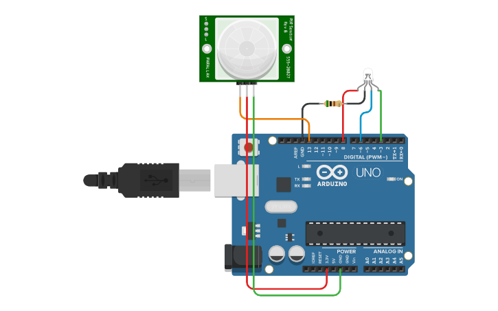Circuit Design Praktikum 3 Arduino Sensor Gerak Tinkercad Eroppa