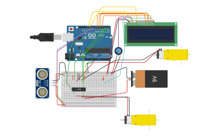Circuit design Rover | Tinkercad