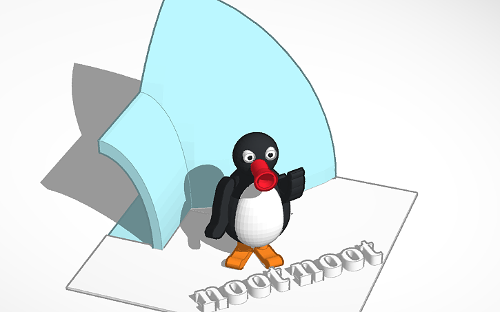 3D design Pingu Nooting near house - Tinkercad